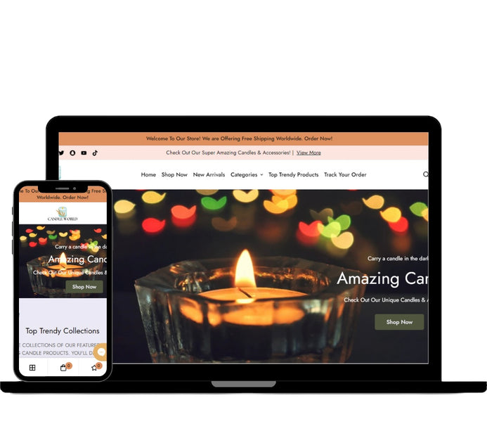 Buy Premade Custom Candle Store | The eComm Builder